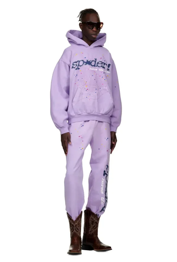 Sp5der Acai Hoodie Purple - Spider Clothing Store